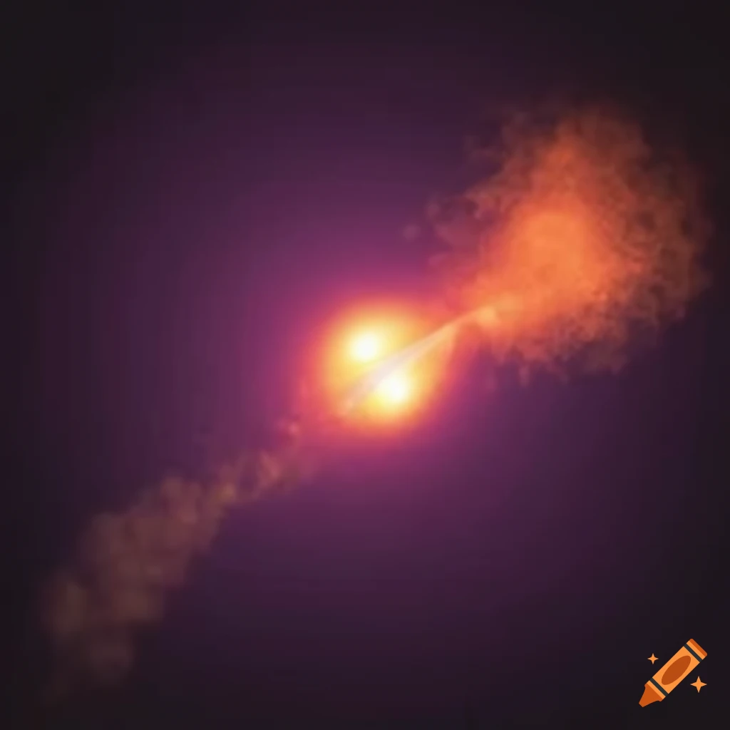 Particles spraying from collision on Craiyon