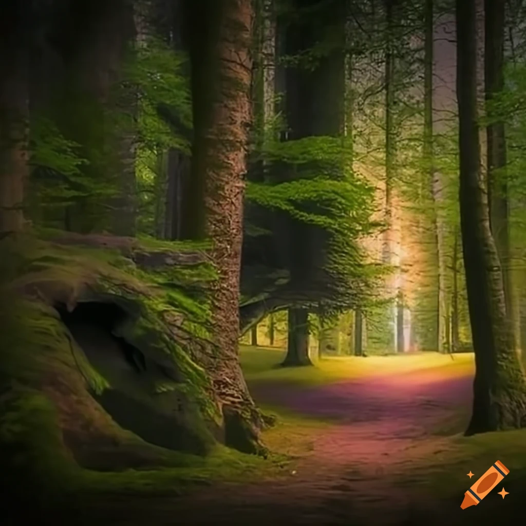 Female magical forest on Craiyon