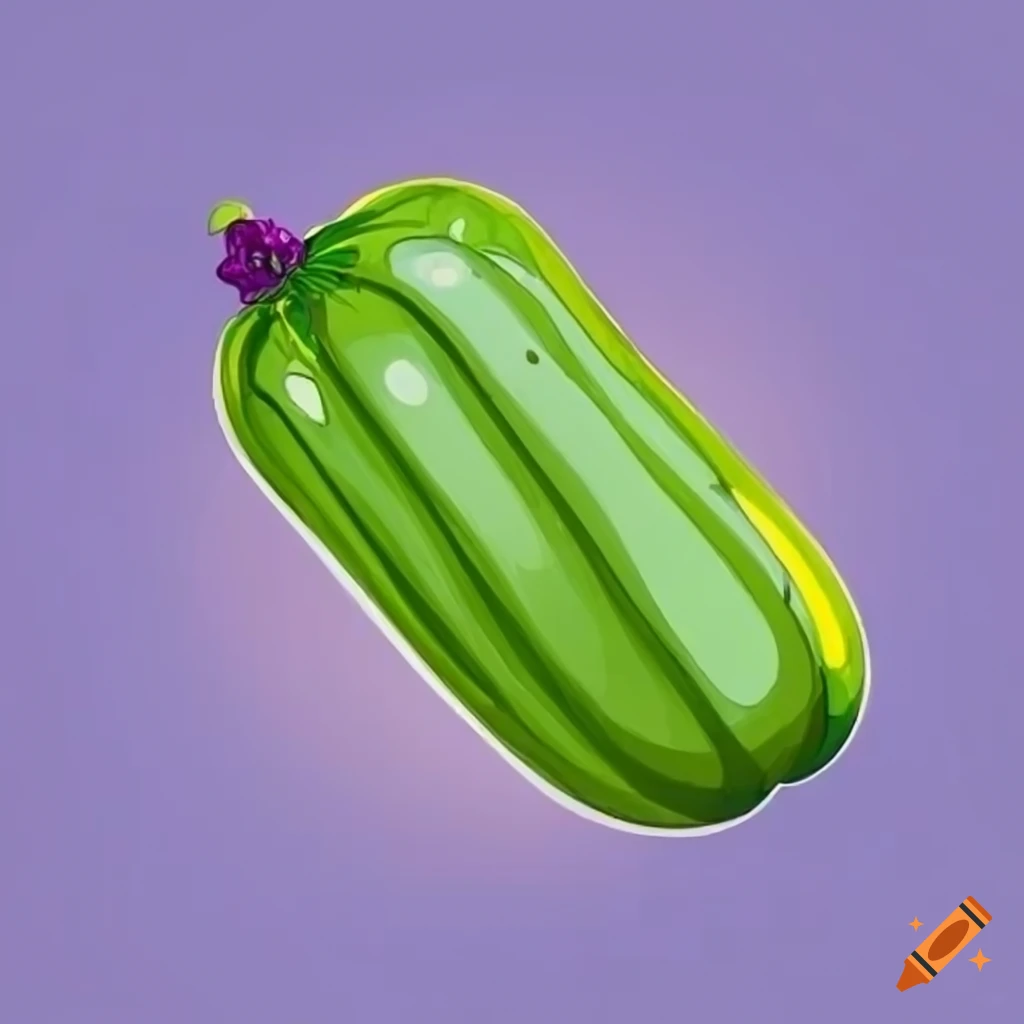 Cartoon-style courgette on Craiyon