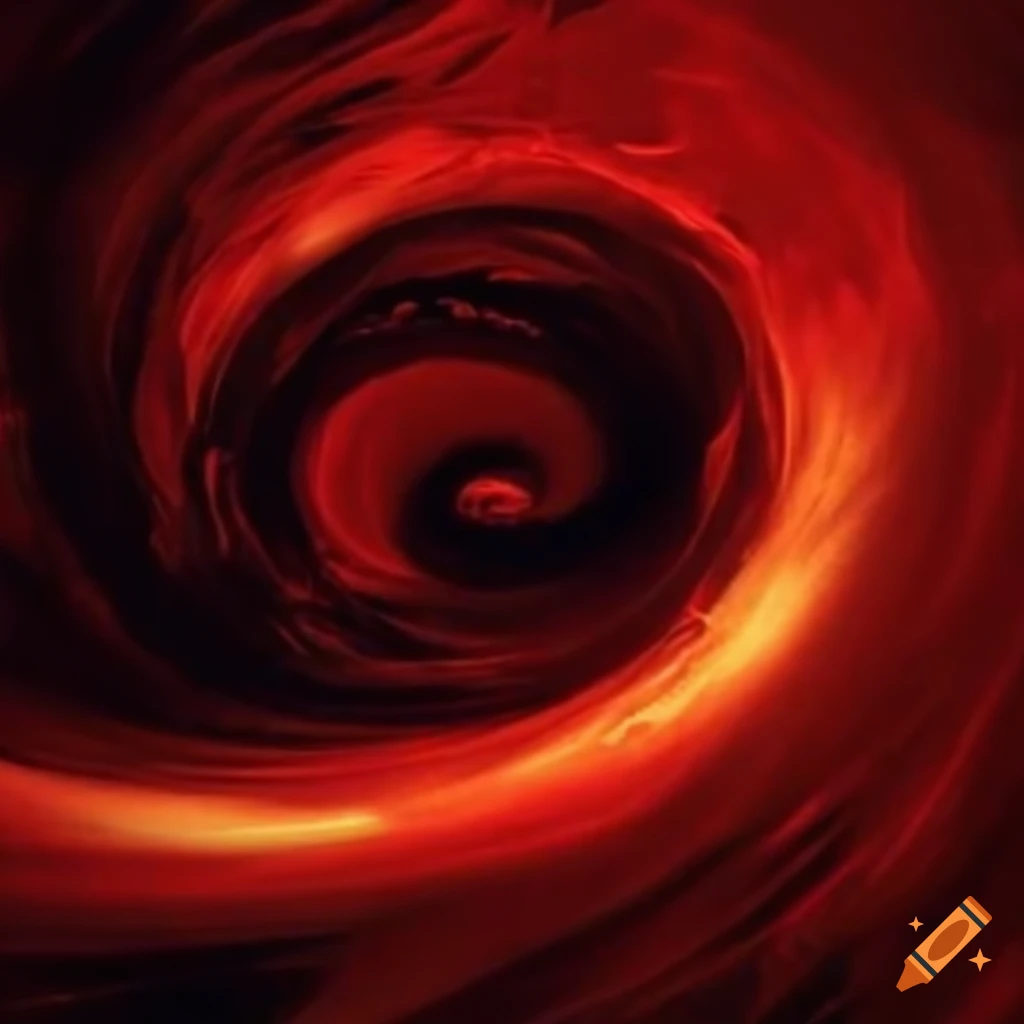 Fantasy red fire whirlpool on Craiyon