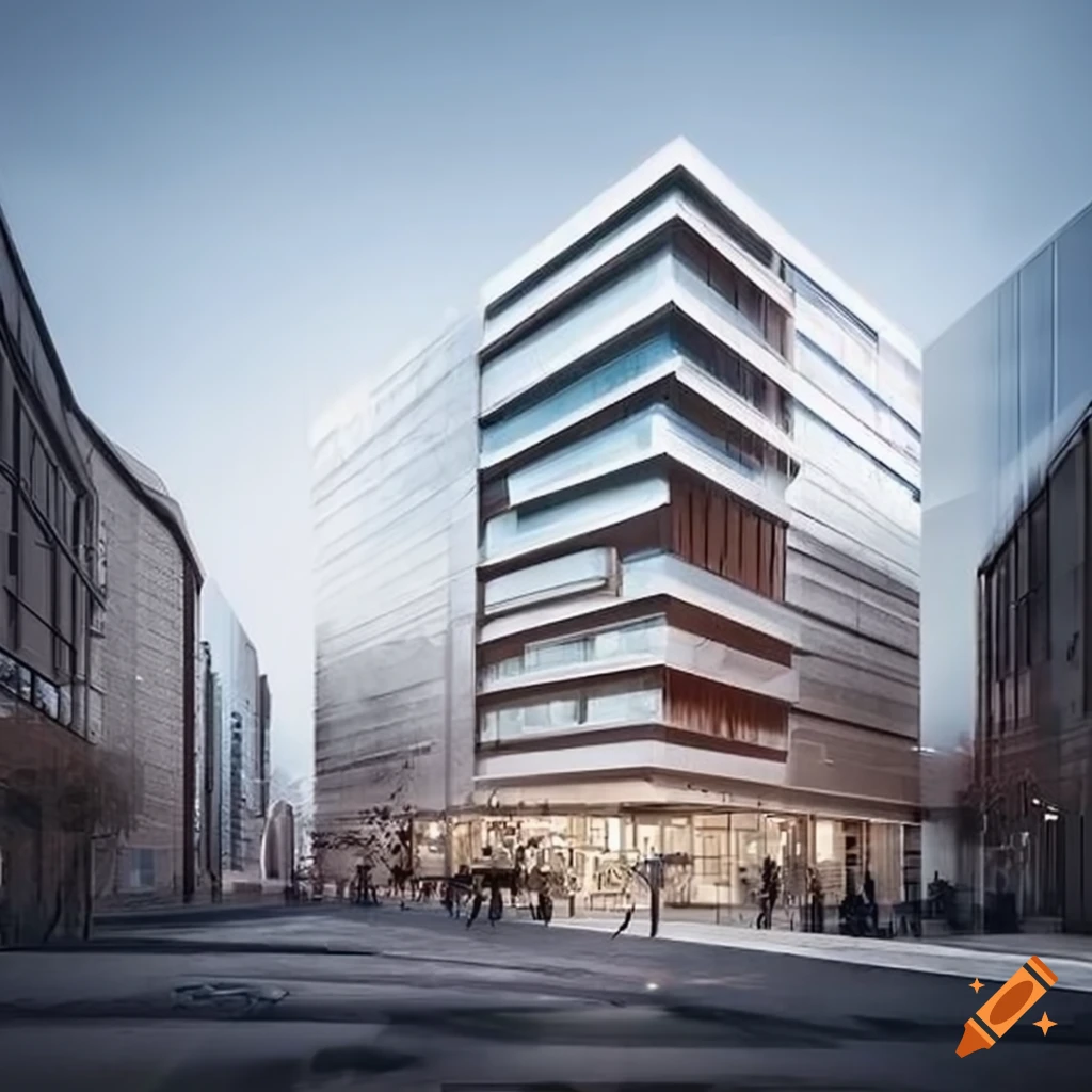 Dental clinic building design in commercial square on Craiyon