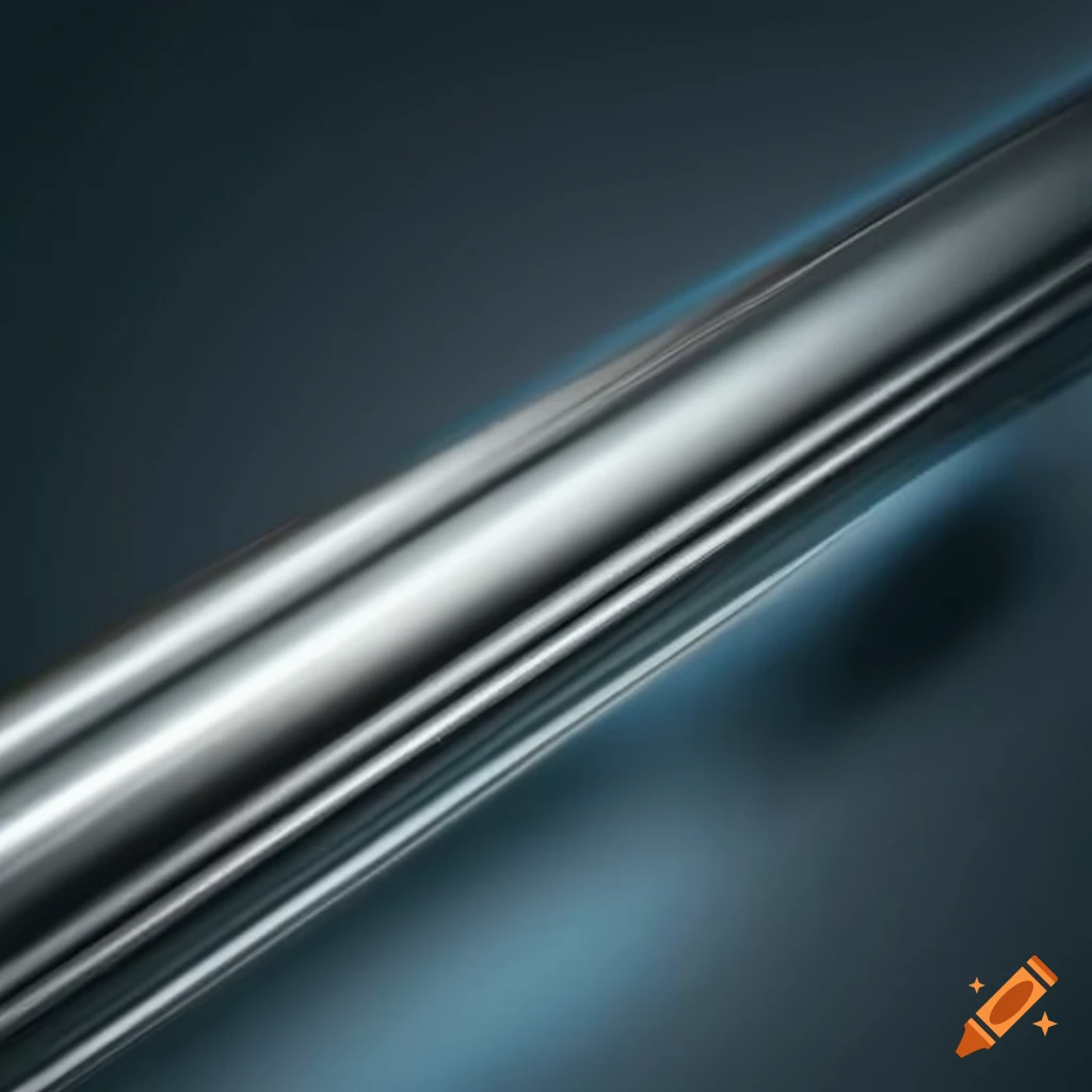 Horizontal shiny stainless steel pipe on Craiyon
