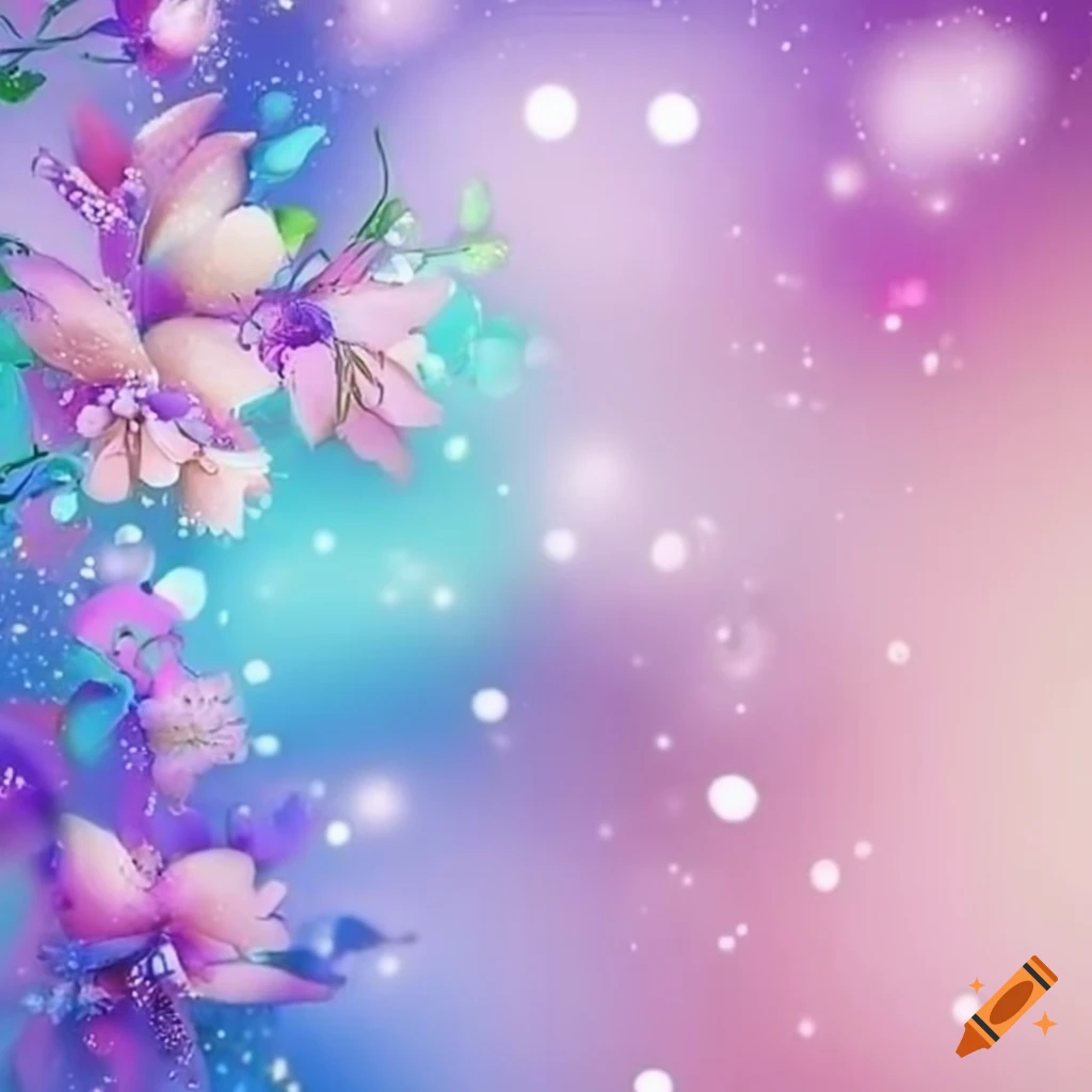Beautiful elegant design with glitter, flowers, and a magical gate in ...