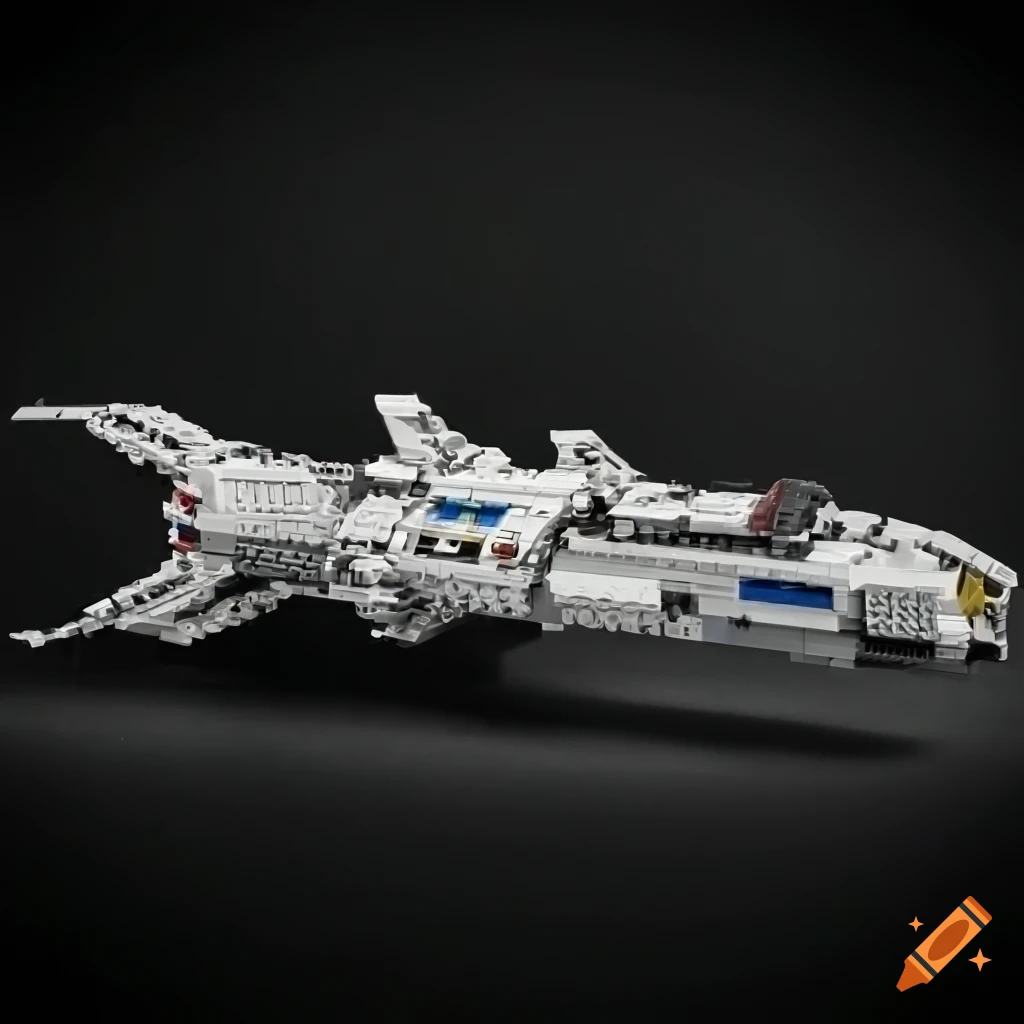 Lego spaceship sideview on Craiyon