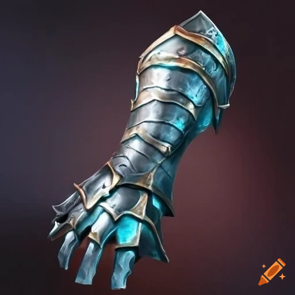 Magic mithril gauntlets on Craiyon