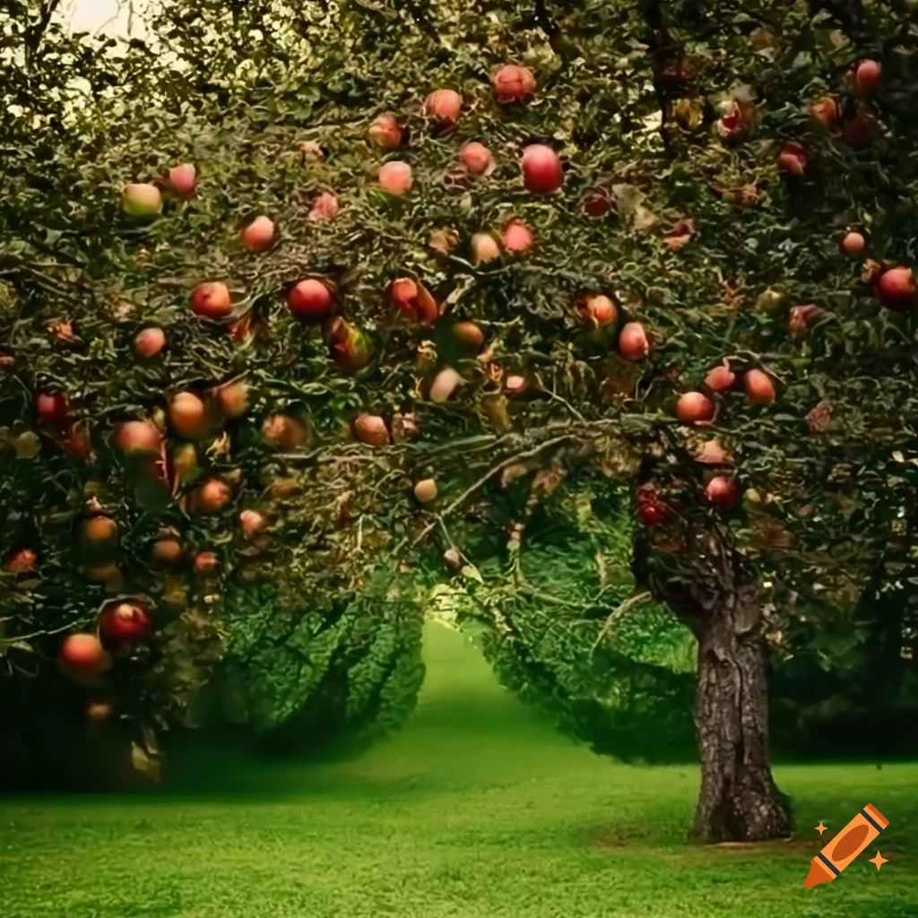 Apple tree background on Craiyon