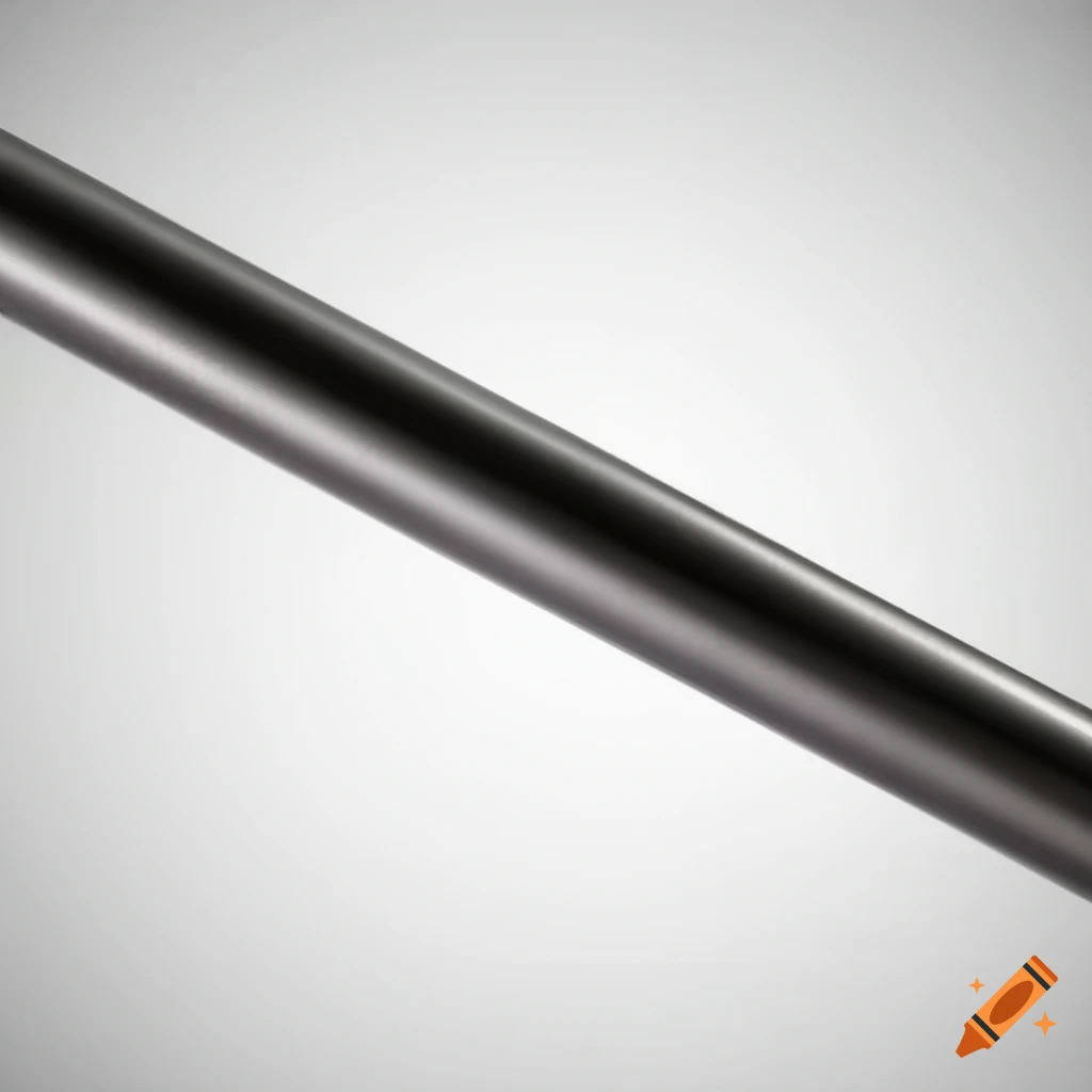 Horizontal shiny stainless steel pipe on Craiyon