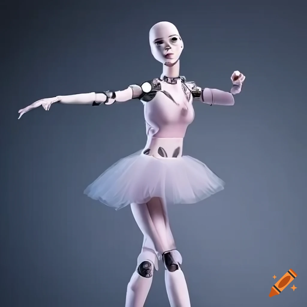 Robot ballerina in realistic high quality full body on Craiyon