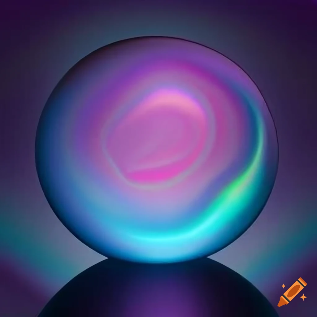 Ethereal being in the form of a luminous sphere with a smooth texture ...