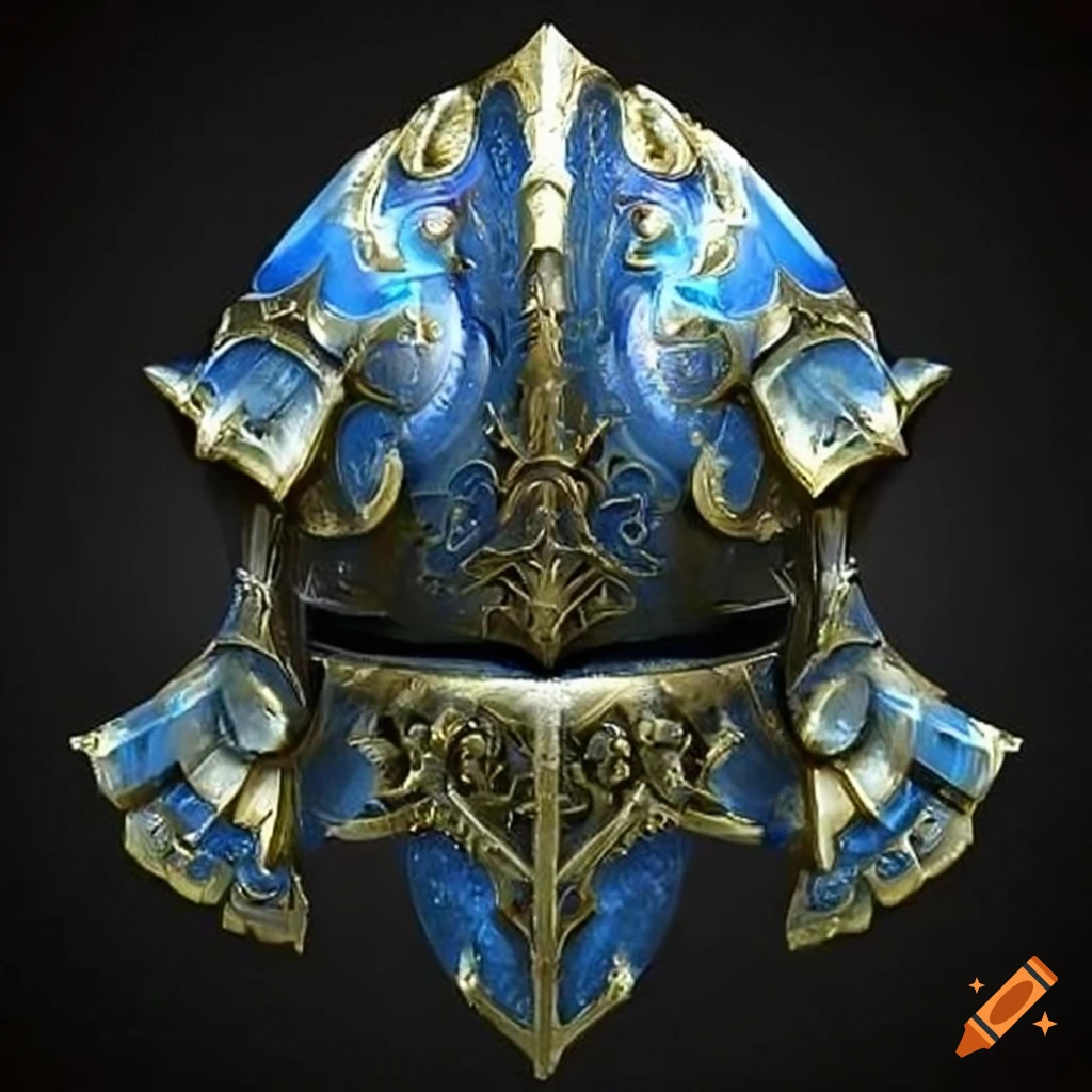 Adorned magic armor from the front view on Craiyon