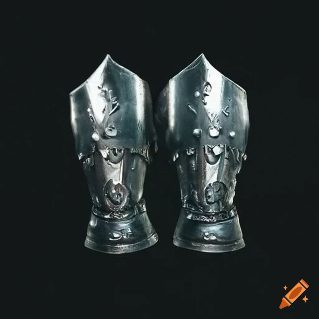 Magic mithril pair of gauntlets on Craiyon