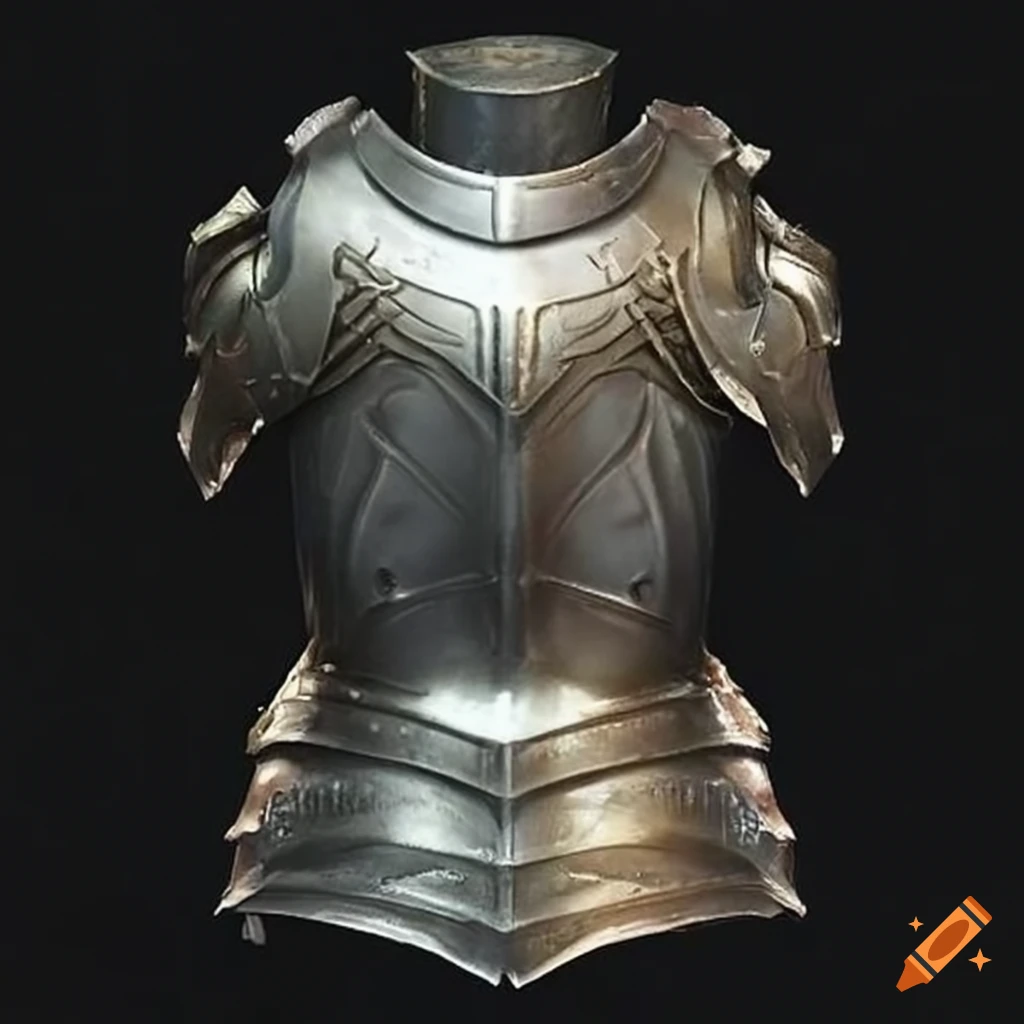 Close view of heavily armored magic body in the front on Craiyon