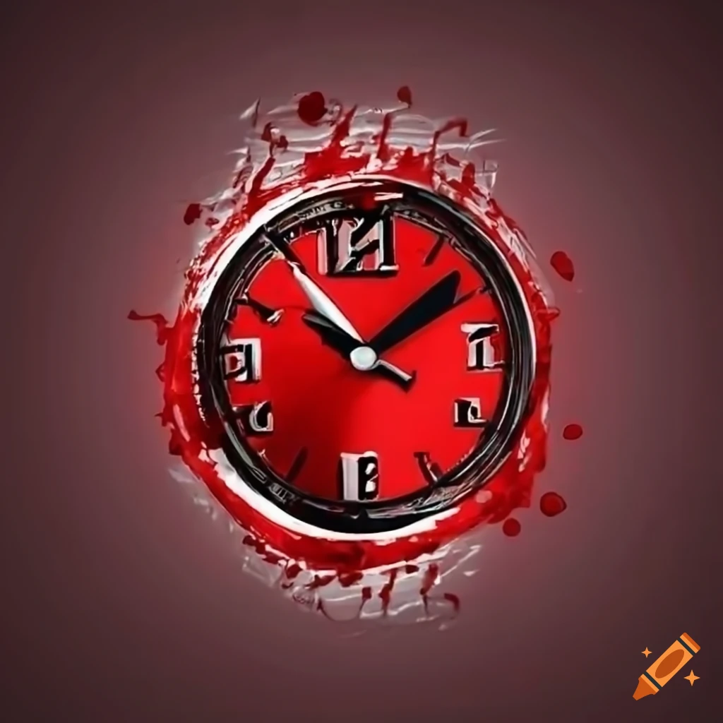 Team red logo with bold letters and clock emblem on Craiyon