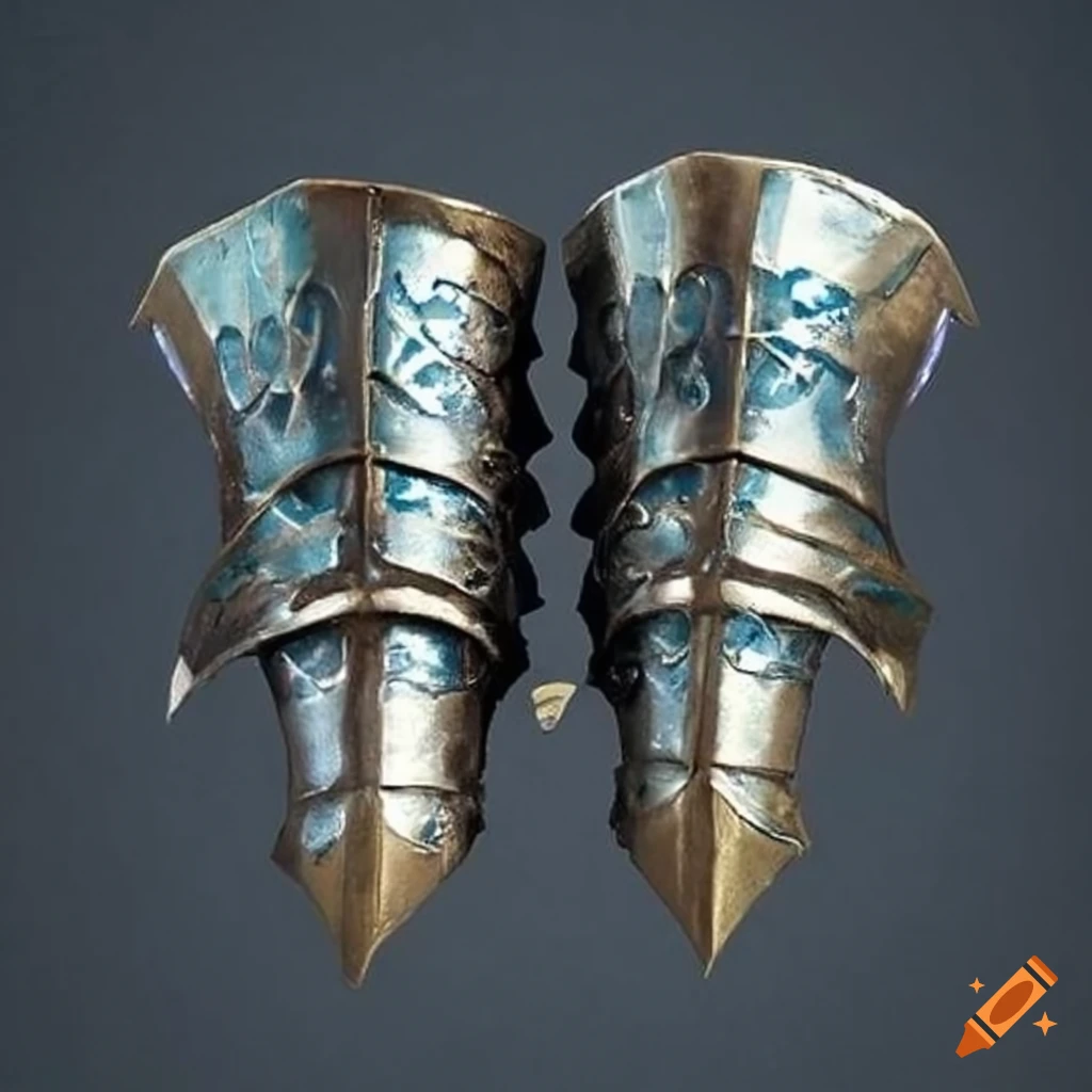 Magical mithril pair of gauntlets on Craiyon