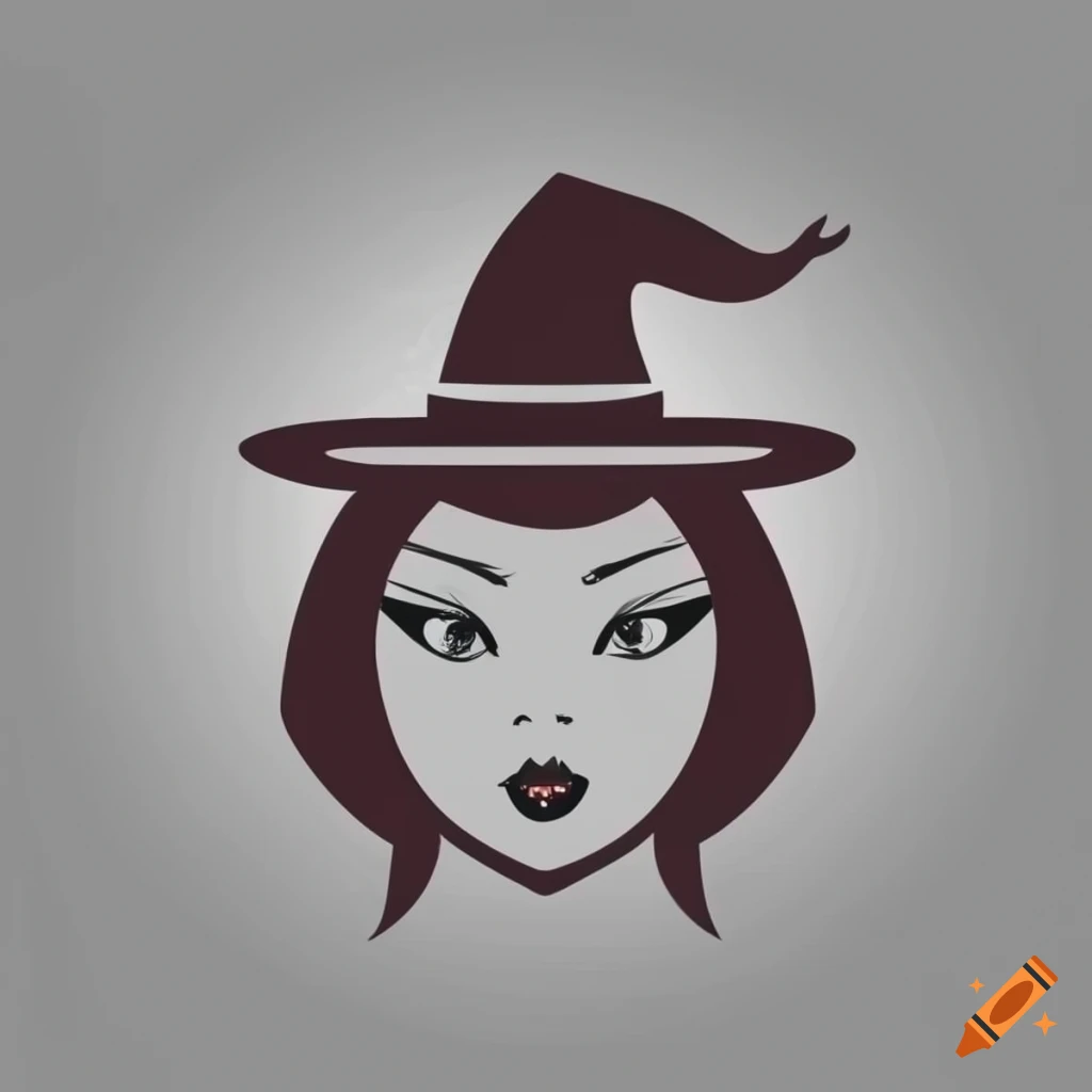 Logo design of a beautiful witch on Craiyon