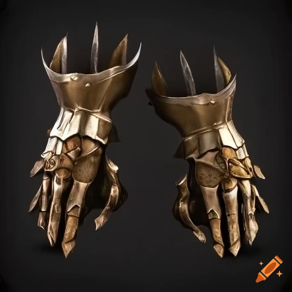 Magic mithril gauntlets on Craiyon