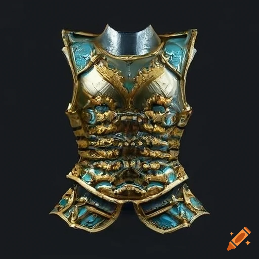 Magic body armor front view on Craiyon