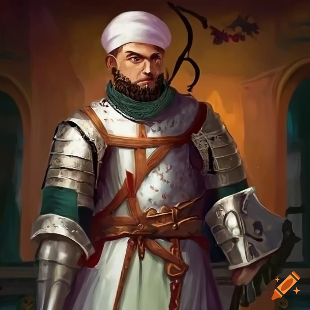 Muslim knight in a magical setting in Cuzco on Craiyon