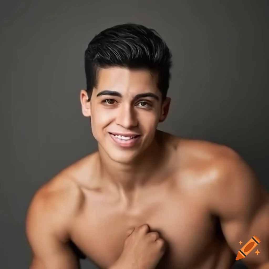 Handsome Hispanic man with captivating eyes and charming grin on Craiyon