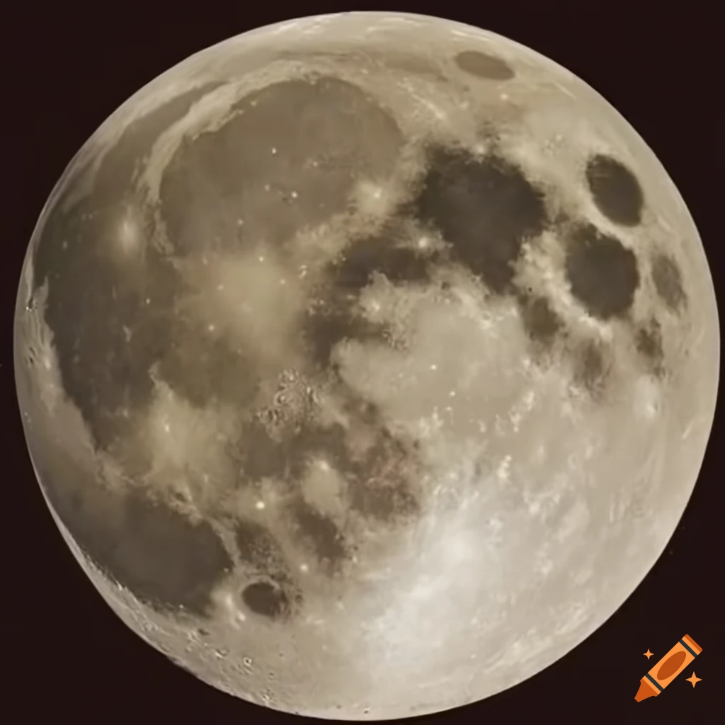 The moon in space on Craiyon