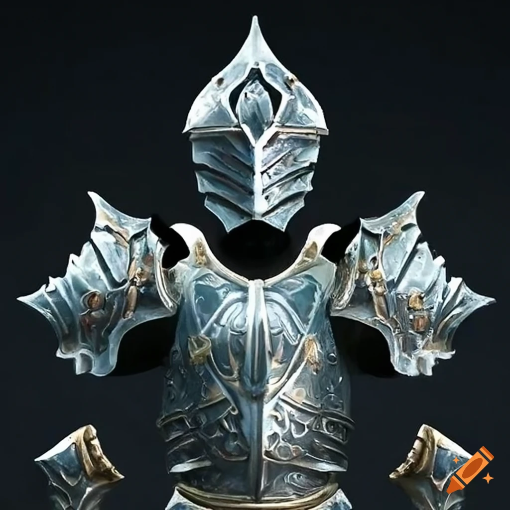 Adorned magic armor front view on Craiyon