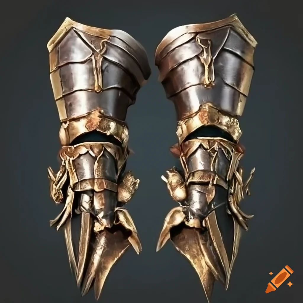 Magic mithril pair of gauntlets on Craiyon