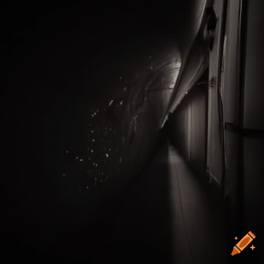 Train worm in a hallway on Craiyon