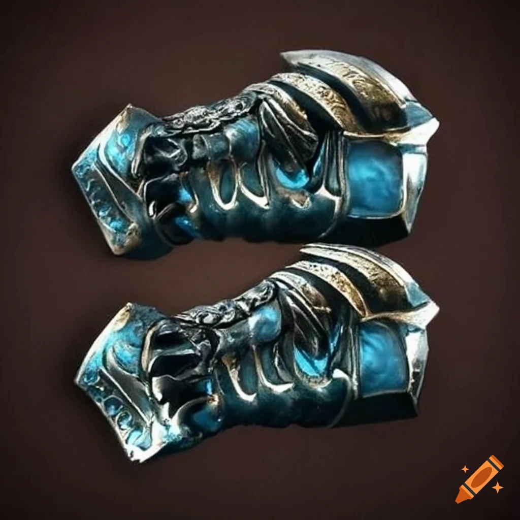 Magic mithril gauntlets on Craiyon