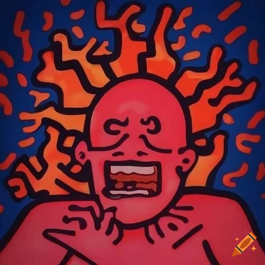 Inspired by Auguste Rodin's Gates of Hell with a Keith Haring style on ...