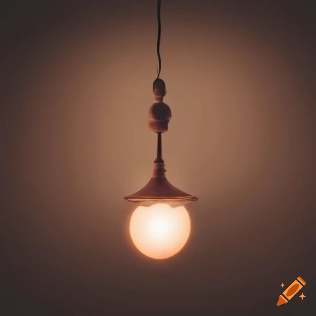 Human face light fixture smiling at the camera on Craiyon