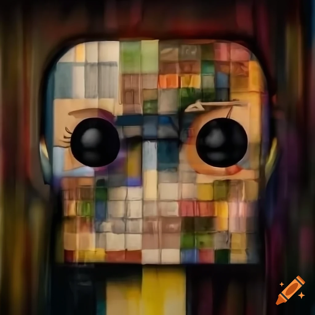 Funko pop cubism canvas art on Craiyon