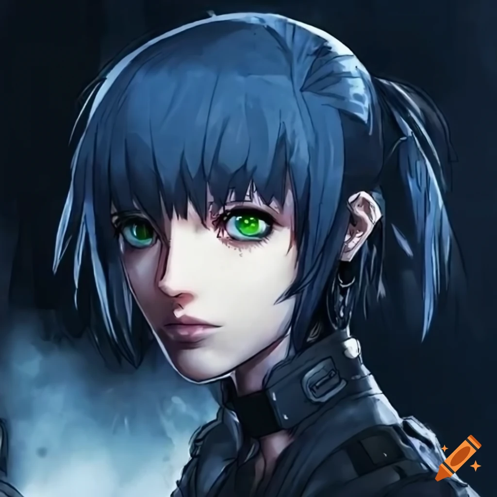 Girl character from ghost in the shell manga on Craiyon