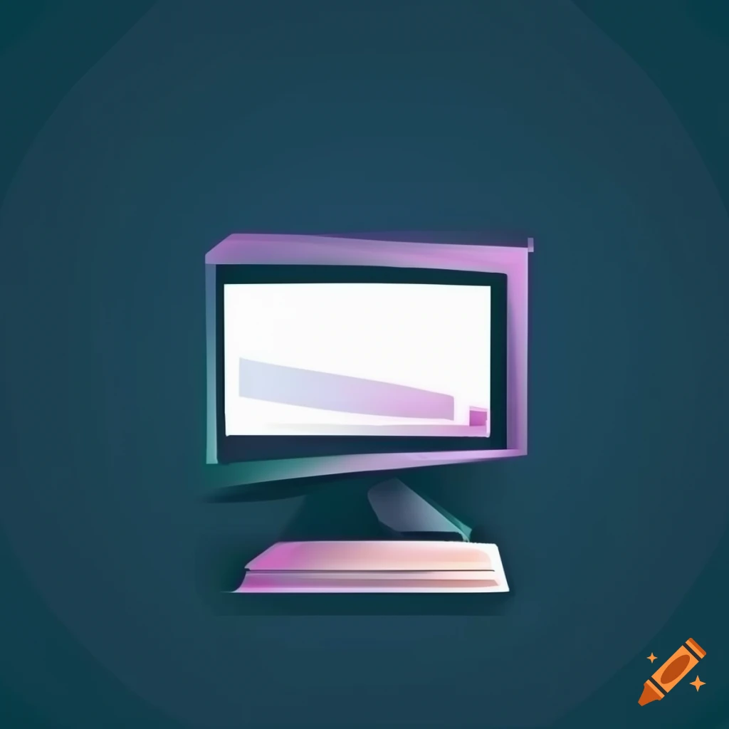 Creative computer logo design on Craiyon