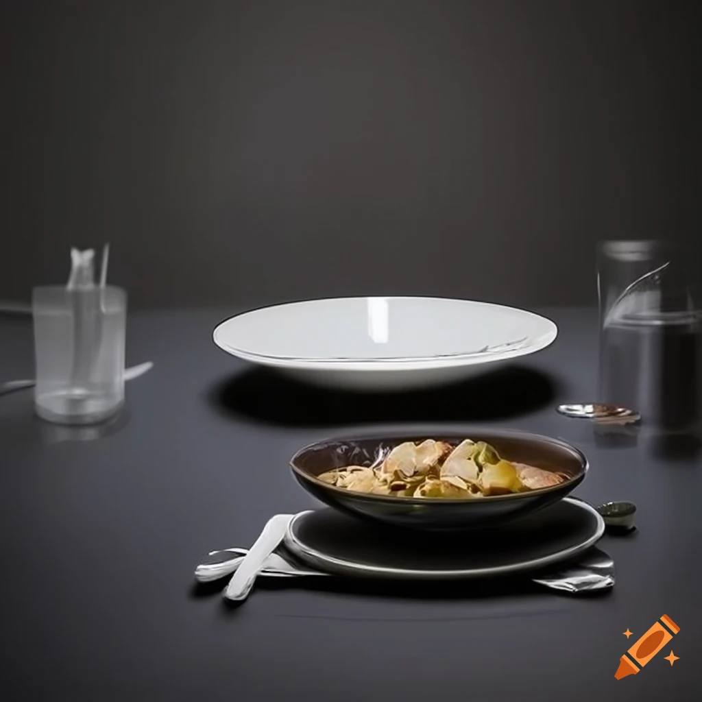Modern table set with luminarc dinnerware on Craiyon