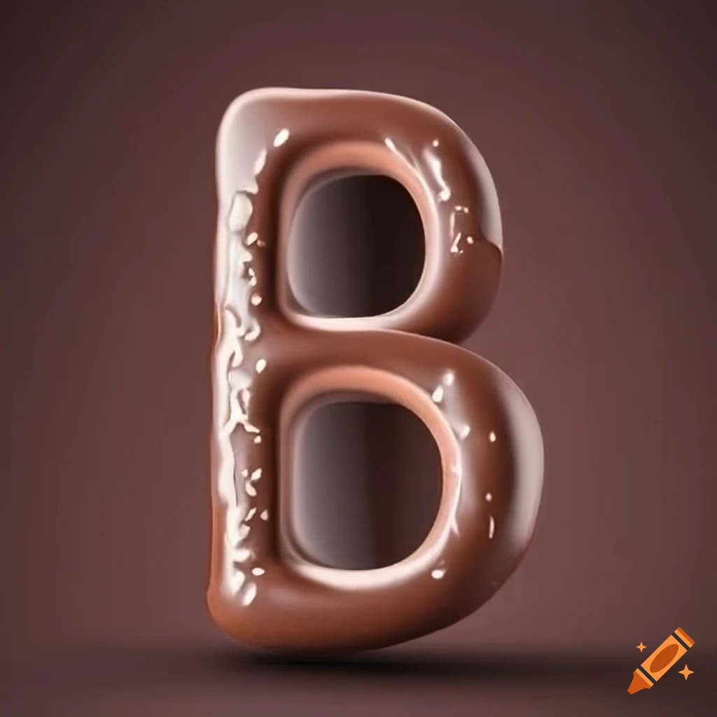 Chocolate letter b on Craiyon