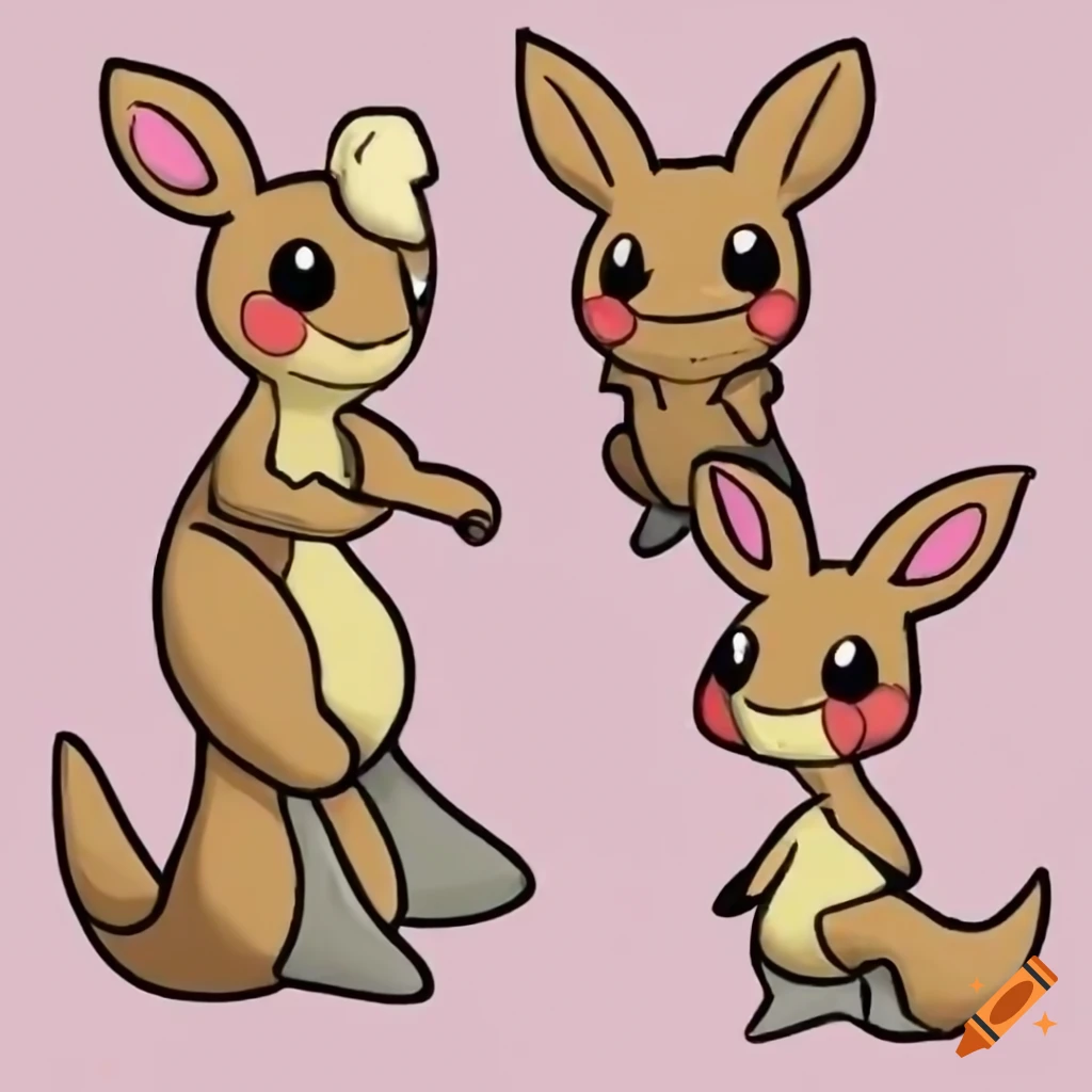 Cute little kangaroo pokemon on Craiyon