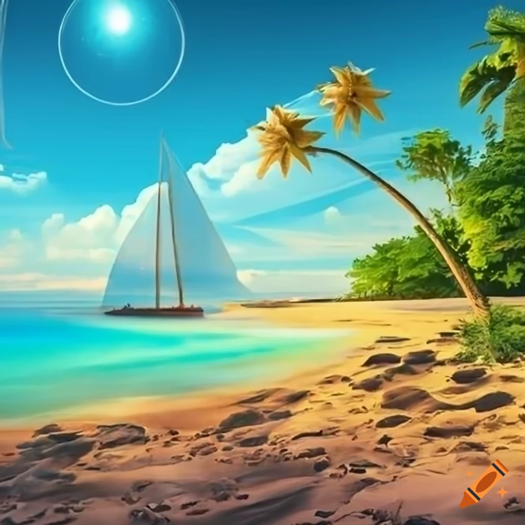 Realistic vacation landscape photo on Craiyon