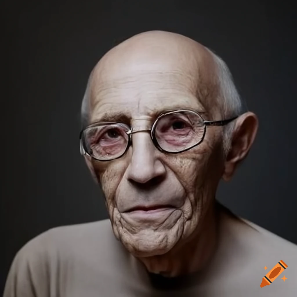 Portrait of michel foucault as an elderly man on Craiyon