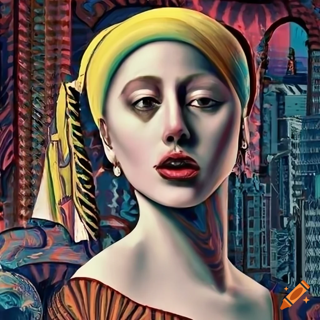 Intense hyper-realistic psychedelic art featuring women in the style of ...