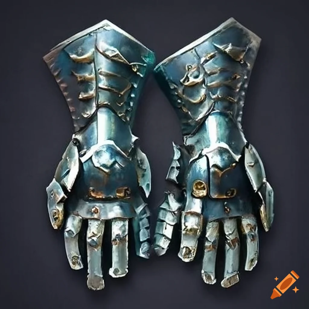Magic mithril gauntlets on Craiyon
