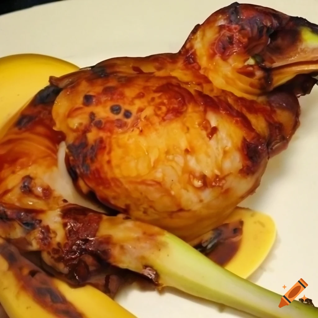 Unique creature with characteristics of a banana and a chicken on Craiyon