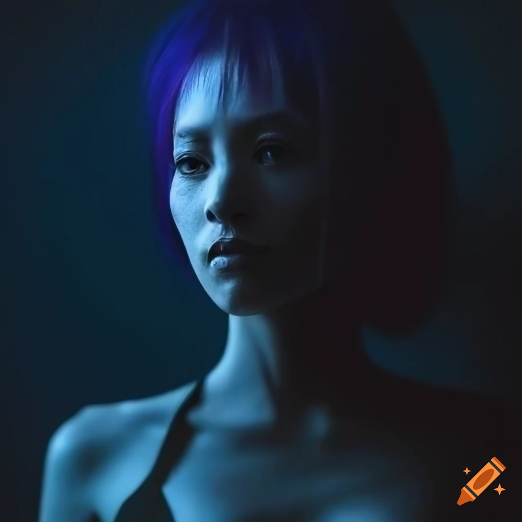 Female NPC in a cyberpunk dark city setting with hyper-realistic ...