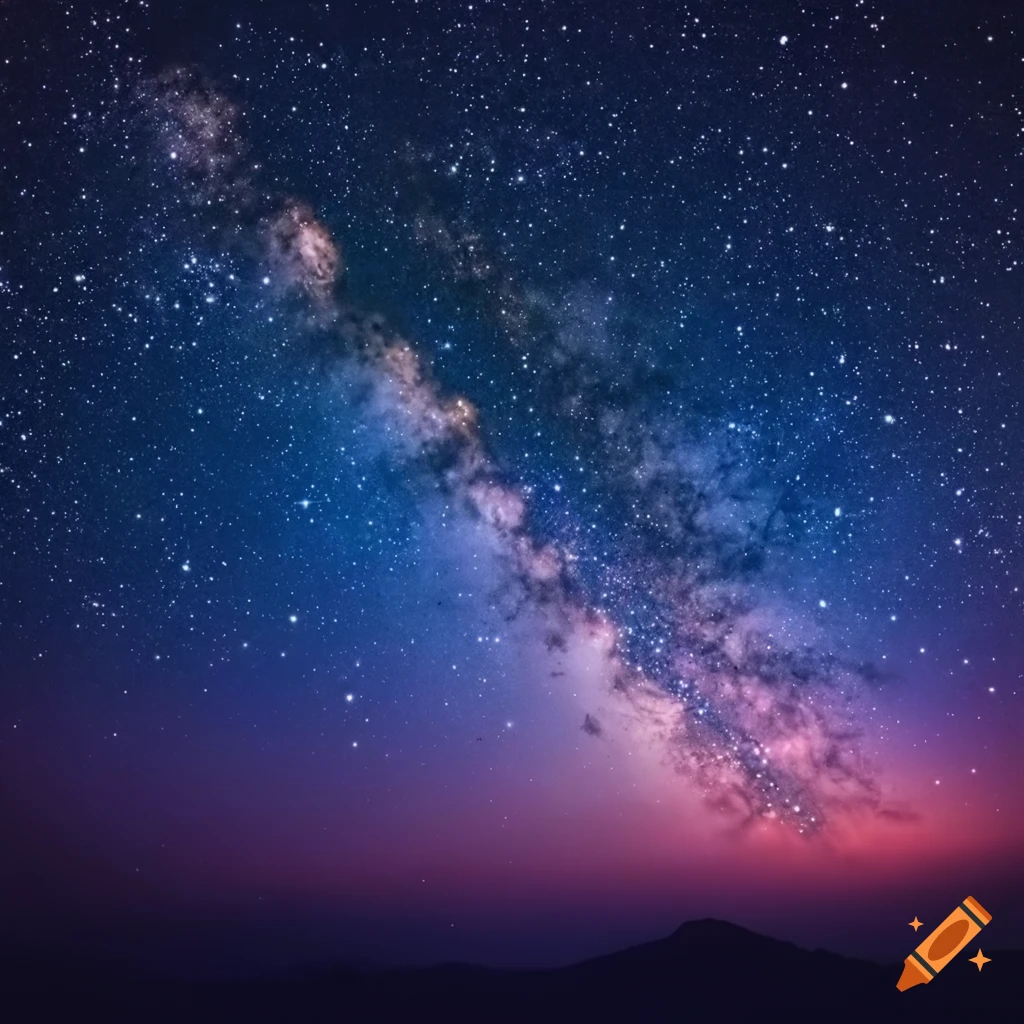 Serene night sky full of shimmering stars on Craiyon