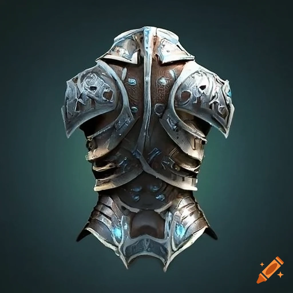 Heavy armor close-up view from the front on Craiyon