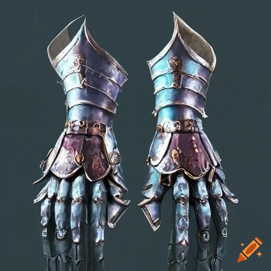 Magic mithril gauntlets on Craiyon