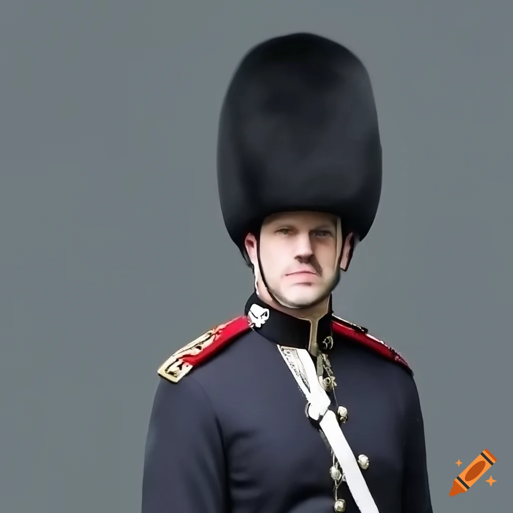 Young charismatic victorian royal guard on Craiyon