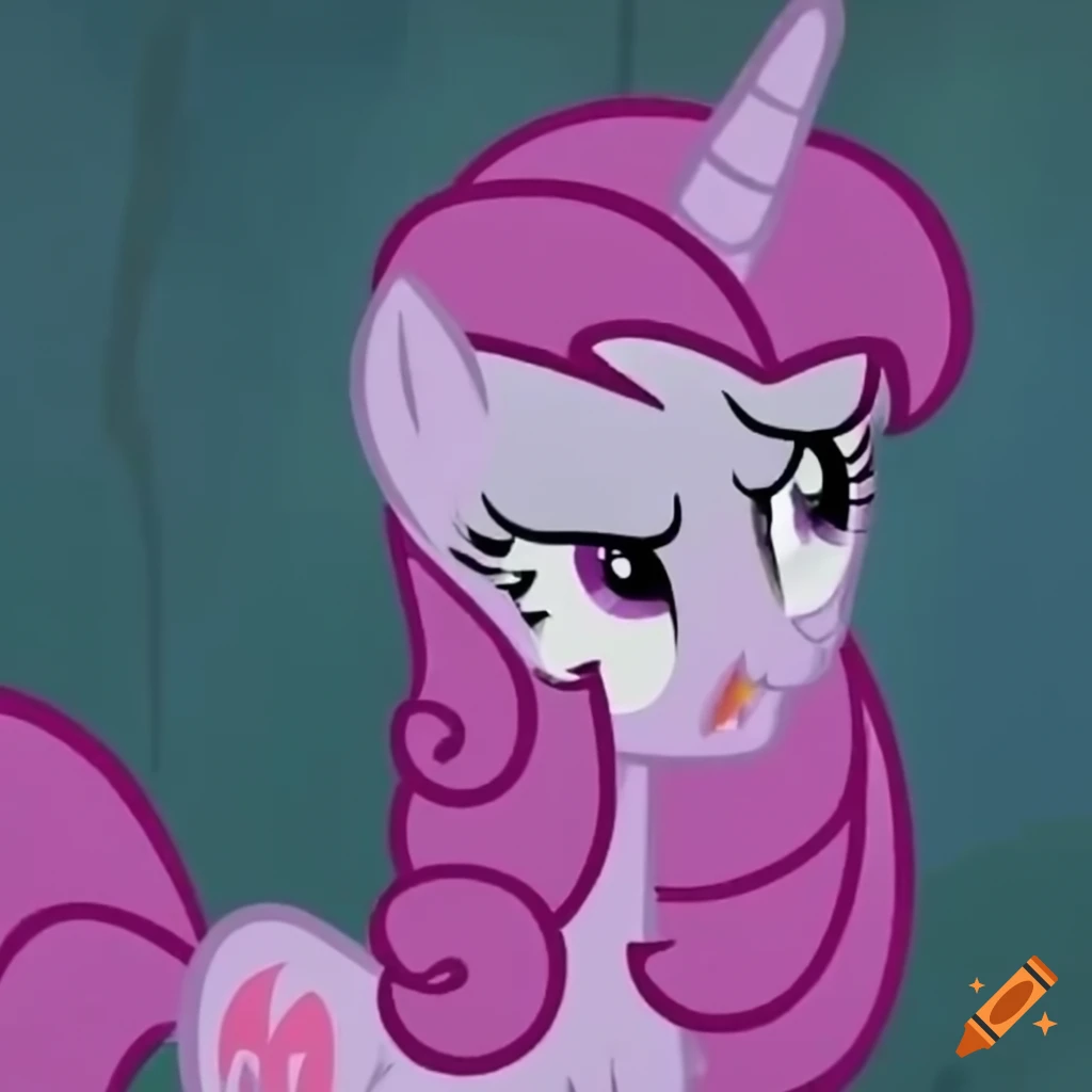 Mlp princess pink cupcake close up screenshot on Craiyon