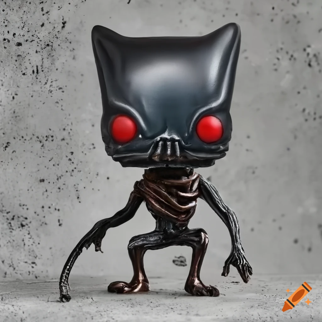 Funko pop xenomorph cat figurine in red, blue, black, and yellow on ...