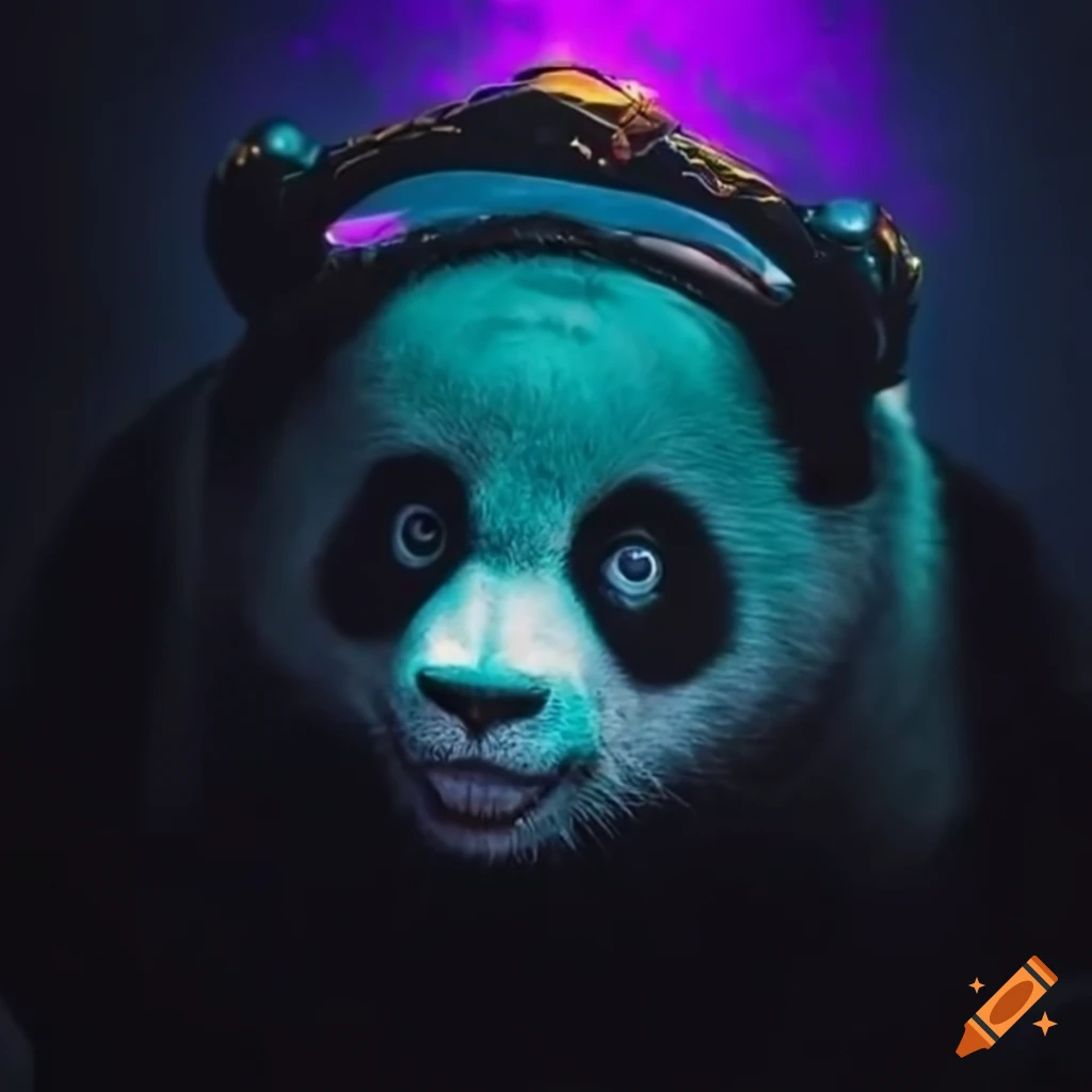 Panda dj performing at tomorrowland on Craiyon