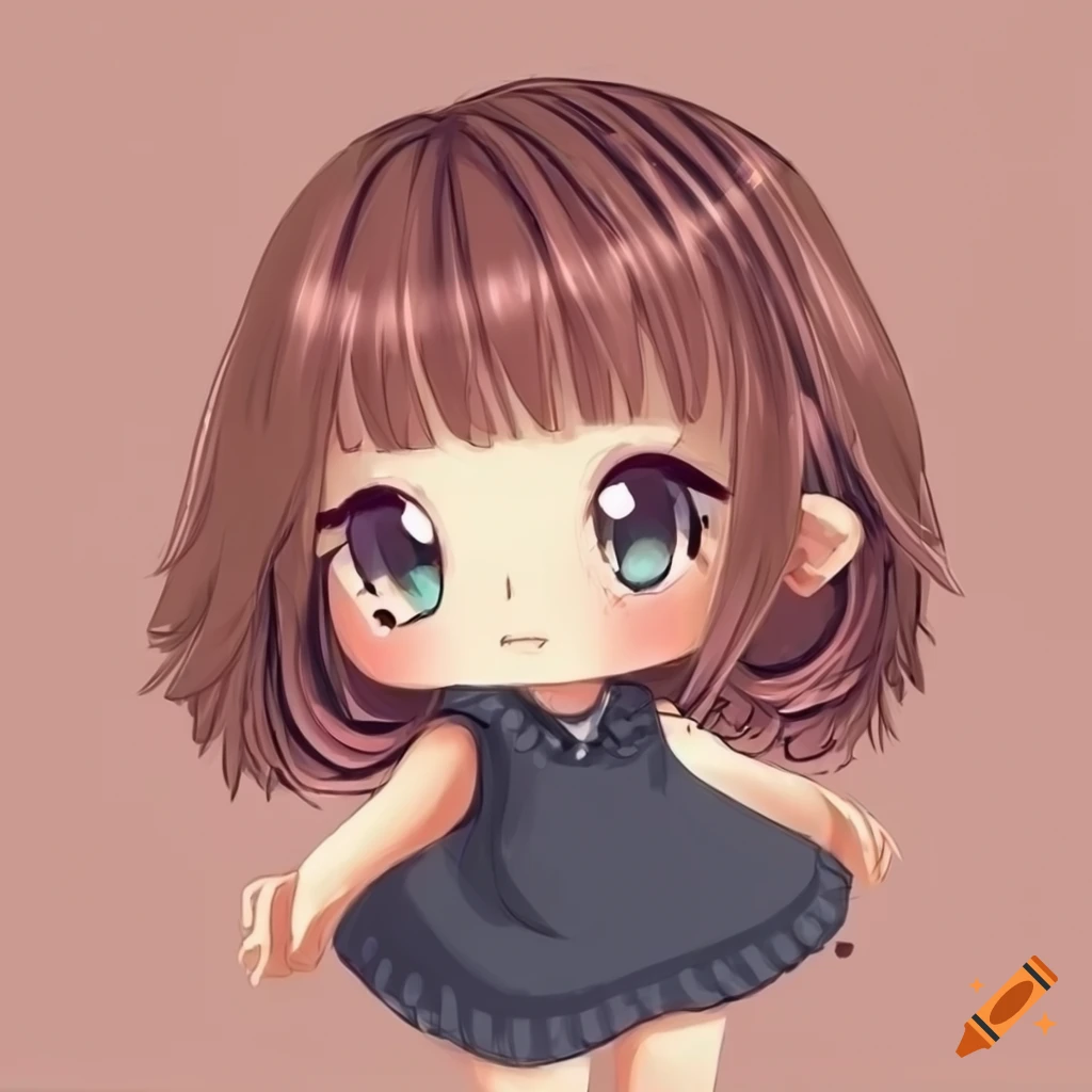 Adorable chibi style girl character on Craiyon
